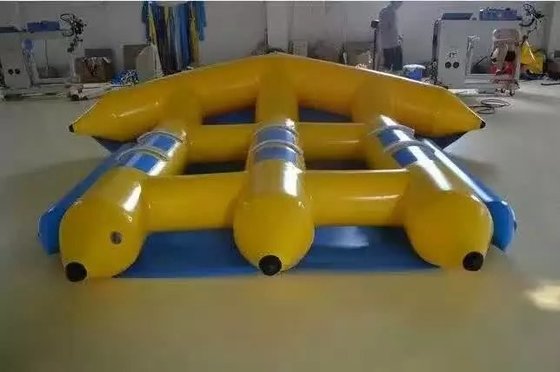 Summer Beach Inflatable Water Toys 0.9 Mm PVC Tarpaulin Yellow Flying Fish