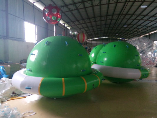 Adults PVC Inflatable Water Toys Green White Inflatable Water Gyro 3L X 3W X 2H M