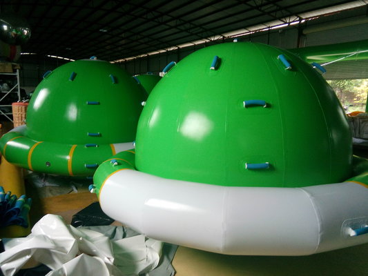 Adults PVC Inflatable Water Toys Green White Inflatable Water Gyro 3L X 3W X 2H M