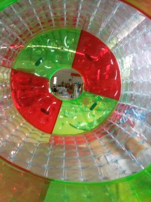 0.8 MM PVC Inflatable Water Toys / Inflatable Walking Roller With Air Pump