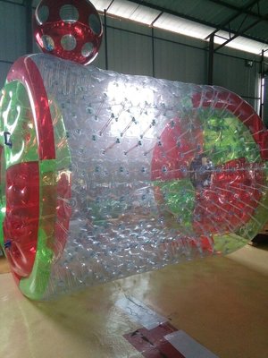 0.9 Mm Transparent PVC Inflatable Toy Rolling Cylinder Inflatable Water Floats