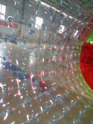 0.9 Mm Transparent PVC Inflatable Toy Rolling Cylinder Inflatable Water Floats