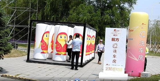 Inflatable Promotional Products Fireproof Inflatable Cylinder With Painted
