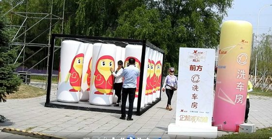 Inflatable Promotional Products Fireproof Inflatable Cylinder With Painted