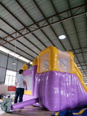 Customized Mini Inflatable Water Park Children Amusement House 420D Oxford Cloth