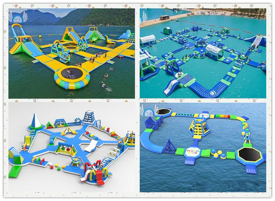 0.9mm pvc tarpaulin Inflatable Water Toys Amusement Park , The Biggest Inflatable Water Park