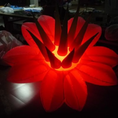 3 Meters Long White Inflatable Flowers For Decorative Advertising