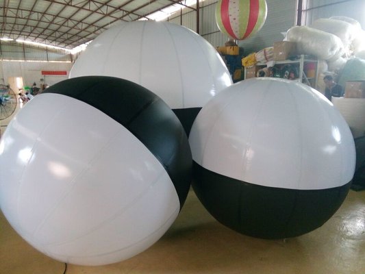 Black And White Inflatable Ball Inflatable Advertising Balloons , Diameter 2 Meter