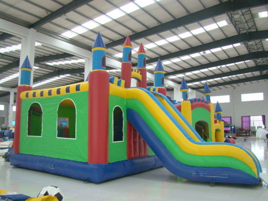 Childrern Park / Yard Inflatable Toy Inflatable Castle With Trampoline