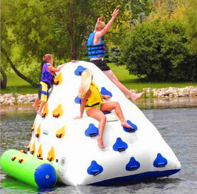Customized Outdoor White / Blue Inflatable Water Toys For Summer 0.85*0.85*1.5