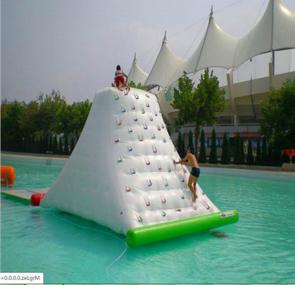 Customized Outdoor White / Blue Inflatable Water Toys For Summer 0.85*0.85*1.5