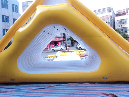 0.9 Mm PVC Tarpaulin Inflatable Water Park Inflatable Floated Triangle