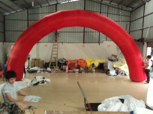 White / Red Continuous Air Supplying Inflatable Arch For Advertising / Events
