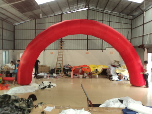 White / Red Continuous Air Supplying Inflatable Arch For Advertising / Events