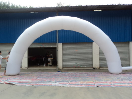 White / Red Continuous Air Supplying Inflatable Arch For Advertising / Events