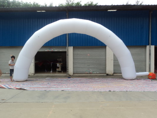 White / Red Continuous Air Supplying Inflatable Arch For Advertising / Events