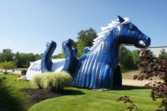 White PVC Tarpaulin 420D Giant Inflatable Tunnel / Inflatable Tent