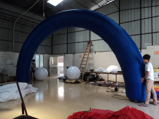 Blue Fireproof PVC Inflatable Advertising Arch For Big Event