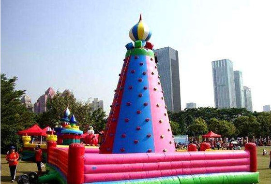 Pvc Tarpaulin / Oxford Simulated Rock Climbing Oxford Inflatable Sport Game