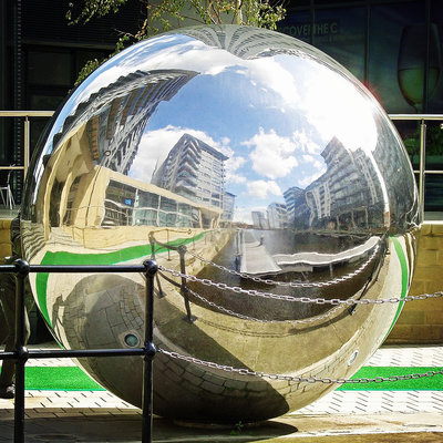 Silver Inflatable Mirror Ball For  Event / Balloons Advertising / Decoration / Party