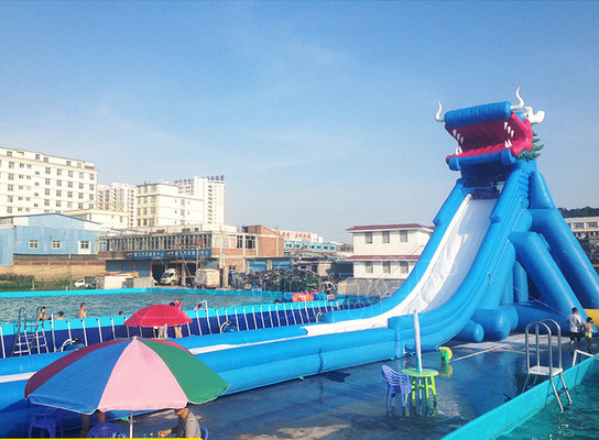 50 * 15 * 13m Faucet Large Inflatable Slide For Square Grass Outdoor Entertainment