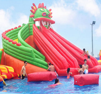 0.55mm PVC Tarpaulin Inflatable Water Toys Square Grass Outdoor Sports Theme Park