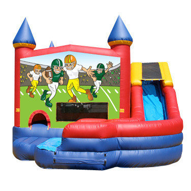 Continuous Air Supplying Inflatable Amusement Park Combination PVC For Children
