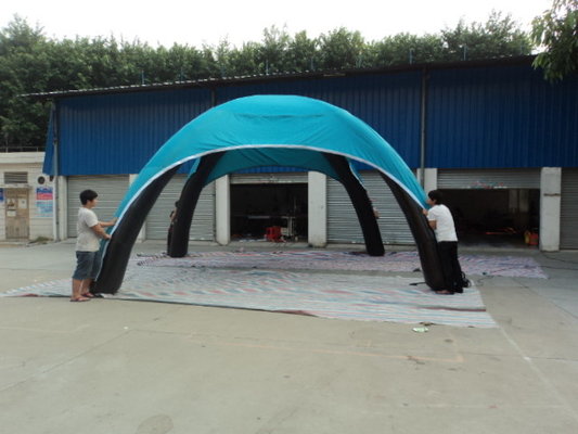 White / Blue Inflatable Air Tent 420D Oxford Customized Inflatable Airtight Tent
