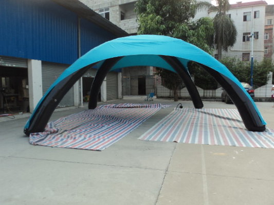 White / Blue Inflatable Air Tent 420D Oxford Customized Inflatable Airtight Tent