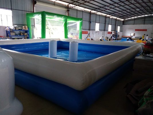 Attractive 0.9MM PVC Tarpaulin Inflatable Swimming Pool For Outdoor 1 Year Warranty