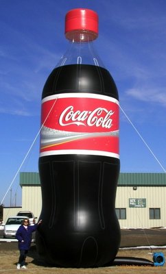 Helium Advertising Balloons Inflatable Giant Advertising Coca Cola Bottle