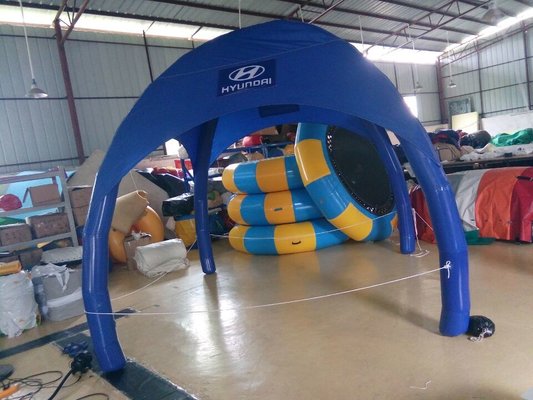 3 * 3M PVC Blue Inflatable Tent / Outdoor Advertising Tent With Logo Printing