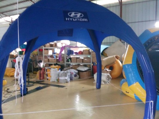 3 * 3M PVC Blue Inflatable Tent / Outdoor Advertising Tent With Logo Printing
