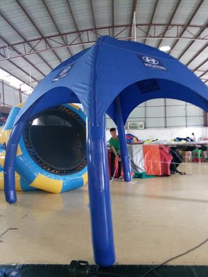 3 * 3M PVC Blue Inflatable Tent / Outdoor Advertising Tent With Logo Printing