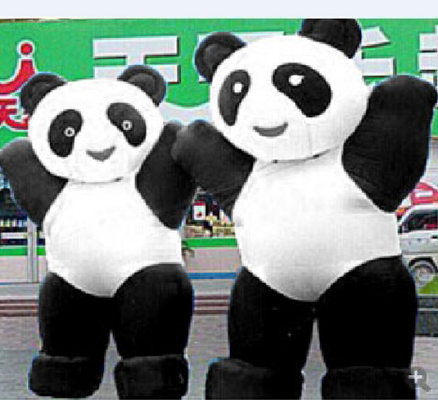 210D Oxford Cloth Inflatable Panda Blow Up Animals Vivid Interesting For Event