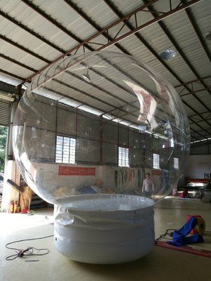0.8 Mm Transparent PVC Ball Custom Inflatable Products Christmas Rolling Snow Ball
