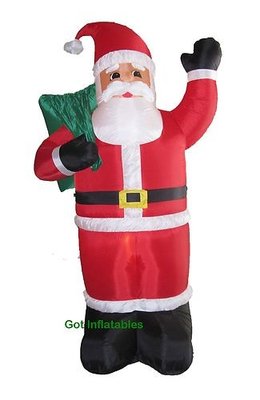 PVC Customized Inflatable Cartoon Characters Giant Inflatable Santa Claus