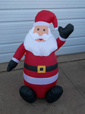 PVC Customized Inflatable Cartoon Characters Giant Inflatable Santa Claus