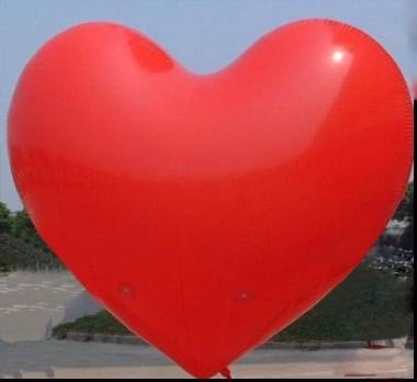 Red Heart Shaped Inflatable Advertising Products Inflatable Floating Balloon