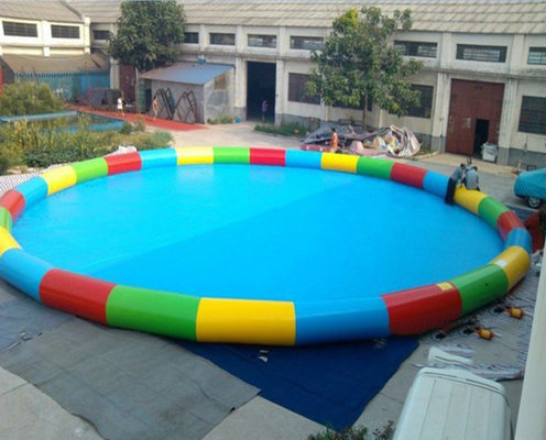Good Tension Family Round Inflatable Swimming Pool Fireproof For Children
