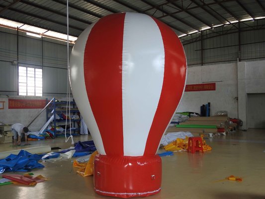 Red / White Inflatable Advertising Balloons 3M High Decorative Inflatable Balloon