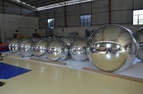 Good Tension Silvery Inflatable Advertising Air Balloons For Exhibition