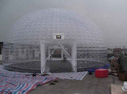 Round Inflatable Party Tent 420D Oxford Inflatable Event Tent 1 Year Warranty