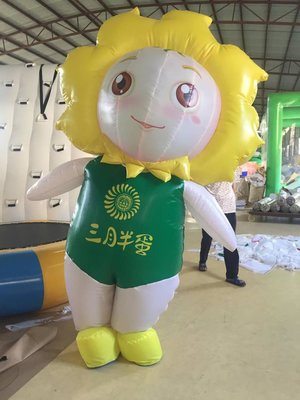 Walking 2 M Inflatable Cartoon Characters Mobile Inflatable Model 420D Oxford