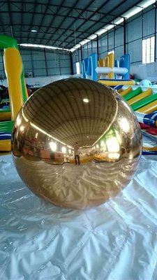0.3MM PVC 2 M Height Gold Inflatable Ball Advertising Air Balloons For Party