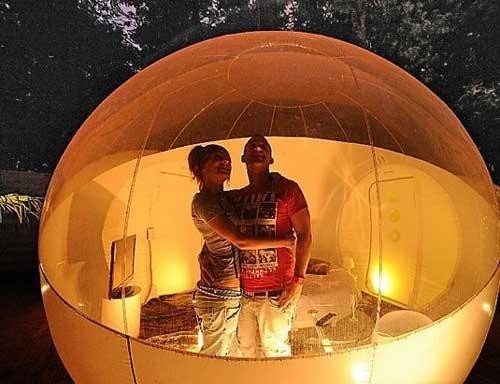 PVC Tarpaulin Inflatable Lawn Tent Transparent Bubble Tent With Repair Kits