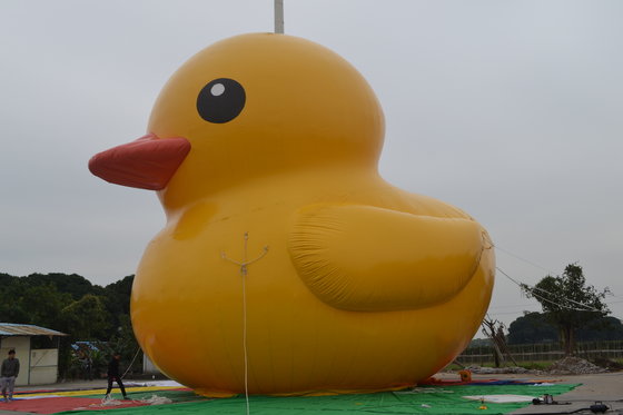 Aufblasbare gelbe Ente aufblasbare Karikatur PVCs 3 Meter - 15 Meter-Höhe