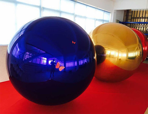 Blau 0.3MM Partei-Spiegel-Ball PVCs aufblasbarer mit Luftpumpe Soem