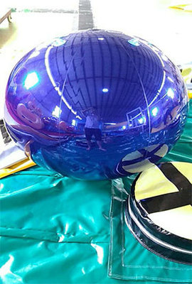 Blau 0.3MM Partei-Spiegel-Ball PVCs aufblasbarer mit Luftpumpe Soem