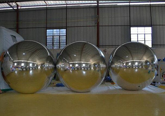 Silver Inflatable Mirror Ball For  Event / Balloons Advertising / Decoration / Party